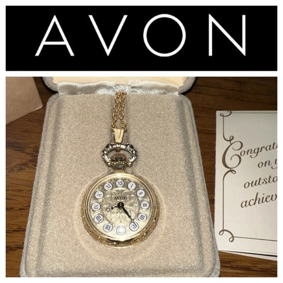 Avon | Jewelry | Vintage Avon Pocket Watch Necklace | Poshmark